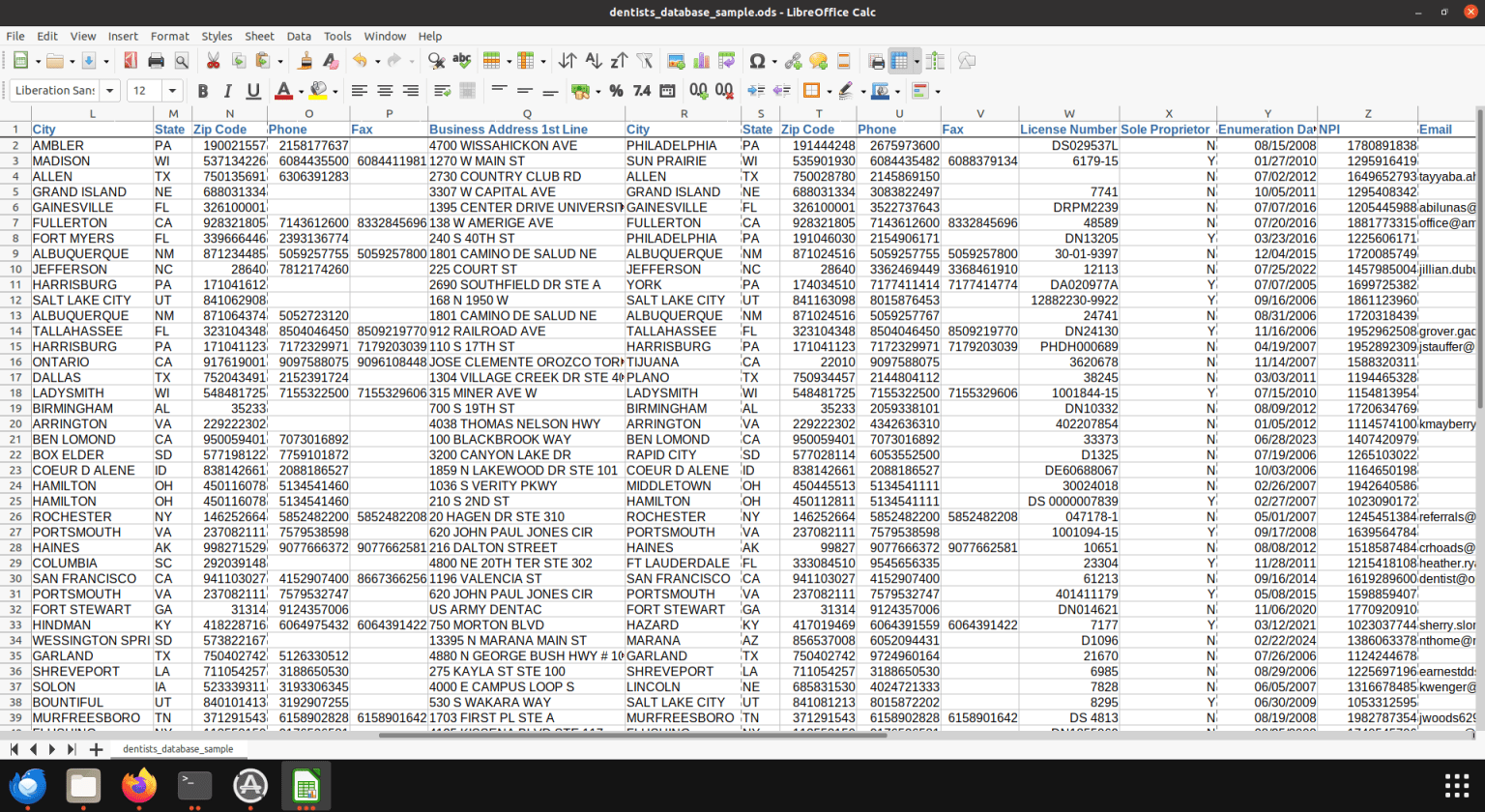 United States Dentist Database – Mailing List Download